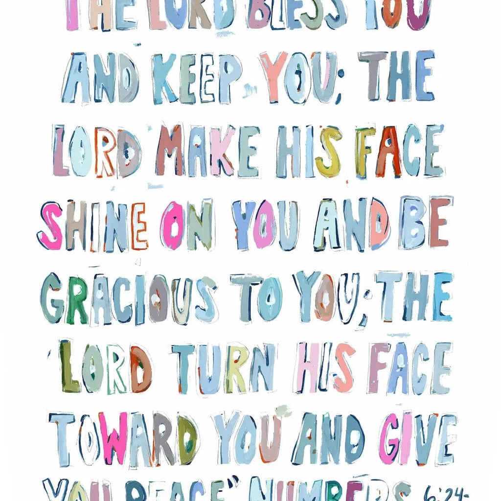 Numbers 6:24-26 Pink 8x10 Paper Print