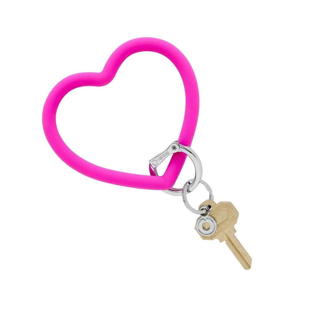 Orchid Pink Heart Key Ring