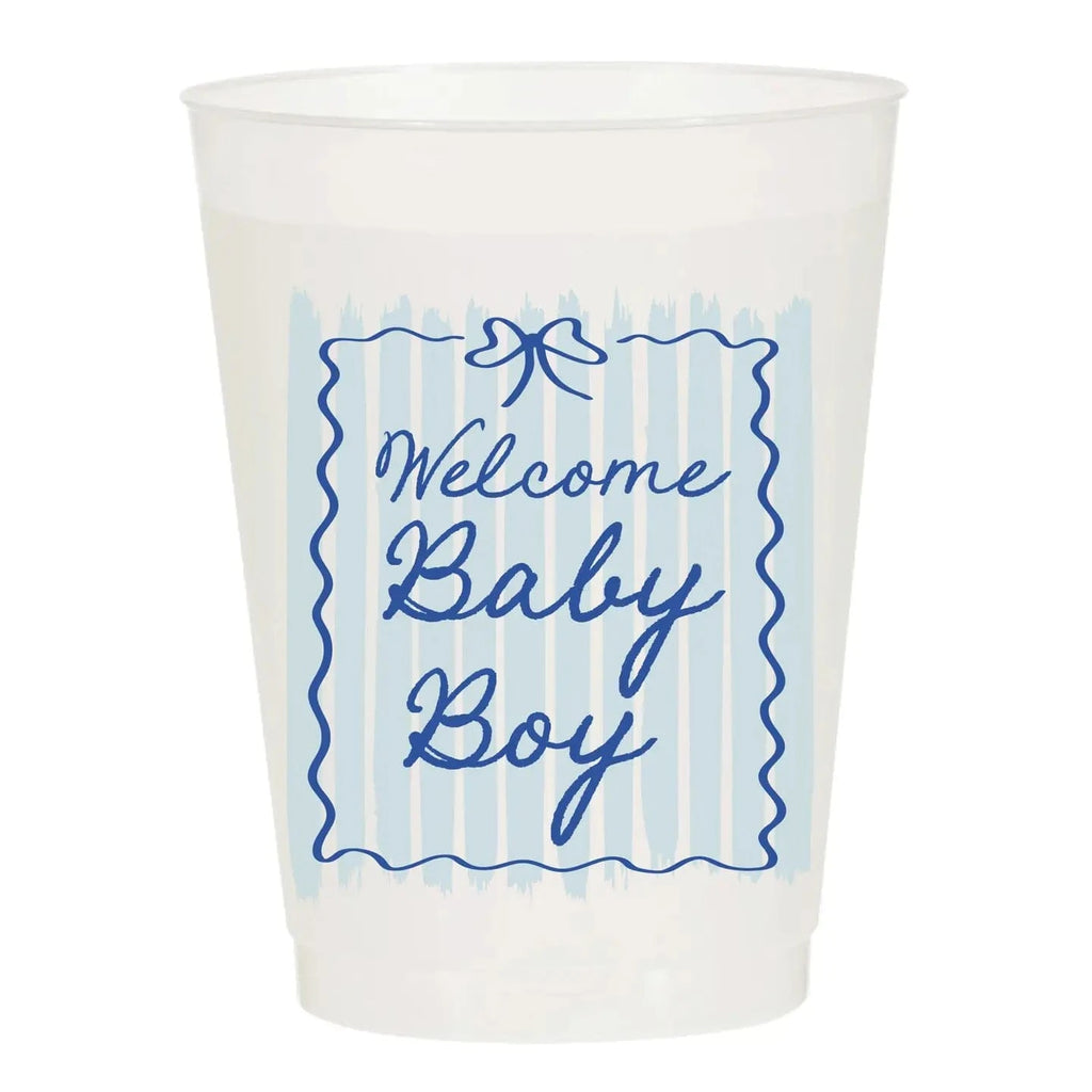 Welcome Baby Boy Frosted Cups-Set of 6