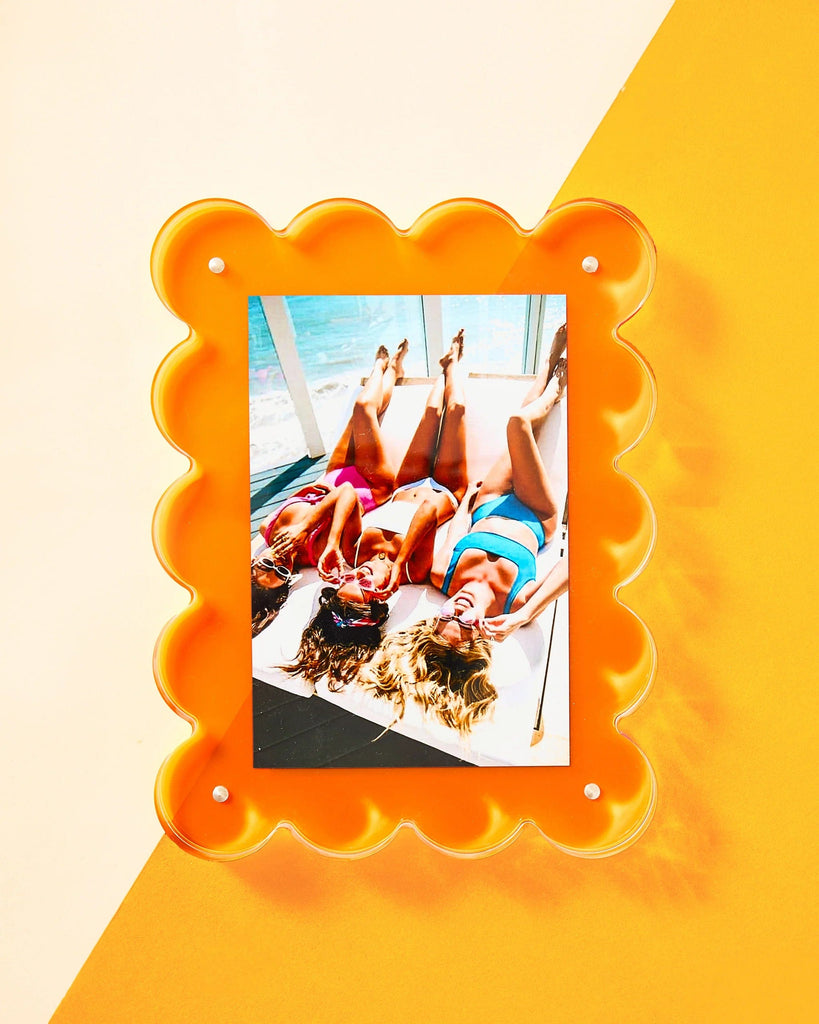 Neon Orange Acrylic Frame