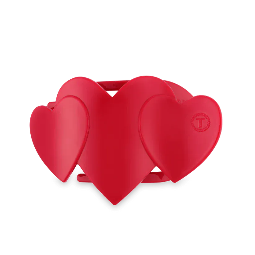 Red Heart to Heart Medium Flat Clip