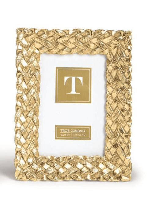 4x6 Gold Braid Picture Frame